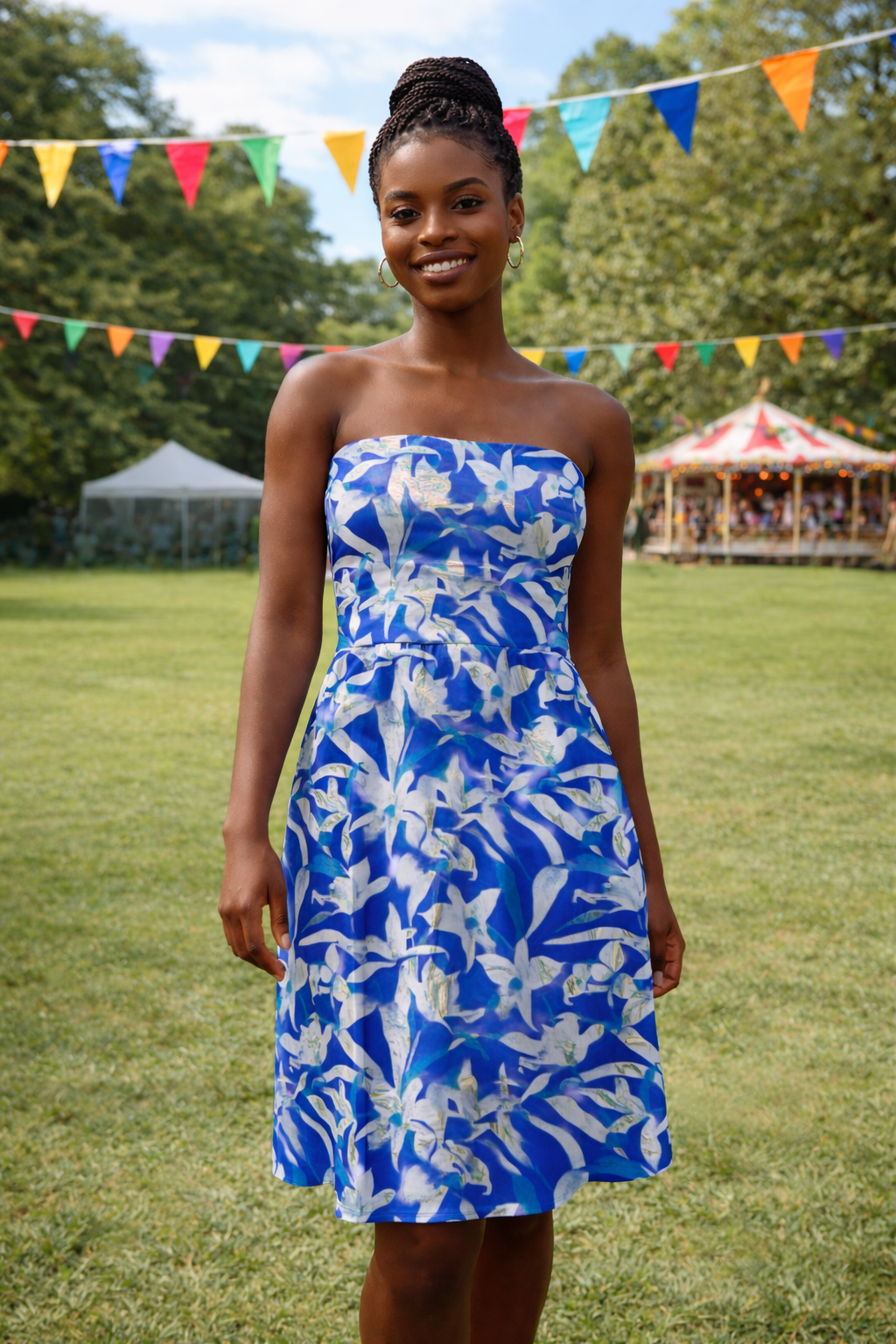 Banana Boat UPF 50+ Printed Tube Top Spandex Maxi Dress - Basix of America